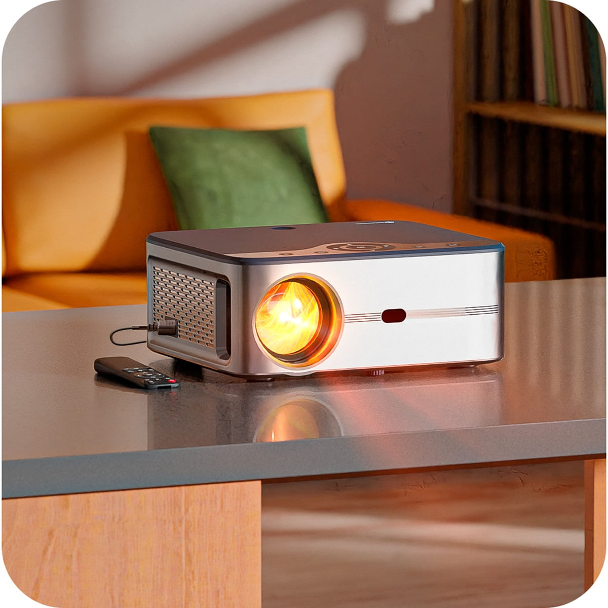 Projetor Smart 7000 Lúmens Wifi Android Goldentec - lojaibyte