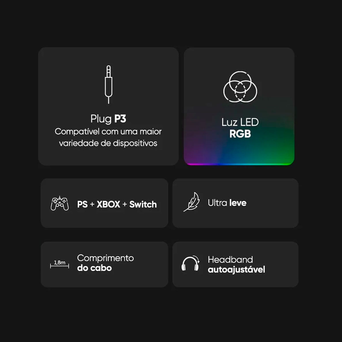 Headset Gamer Goldentec GT Astra - lojaibyte