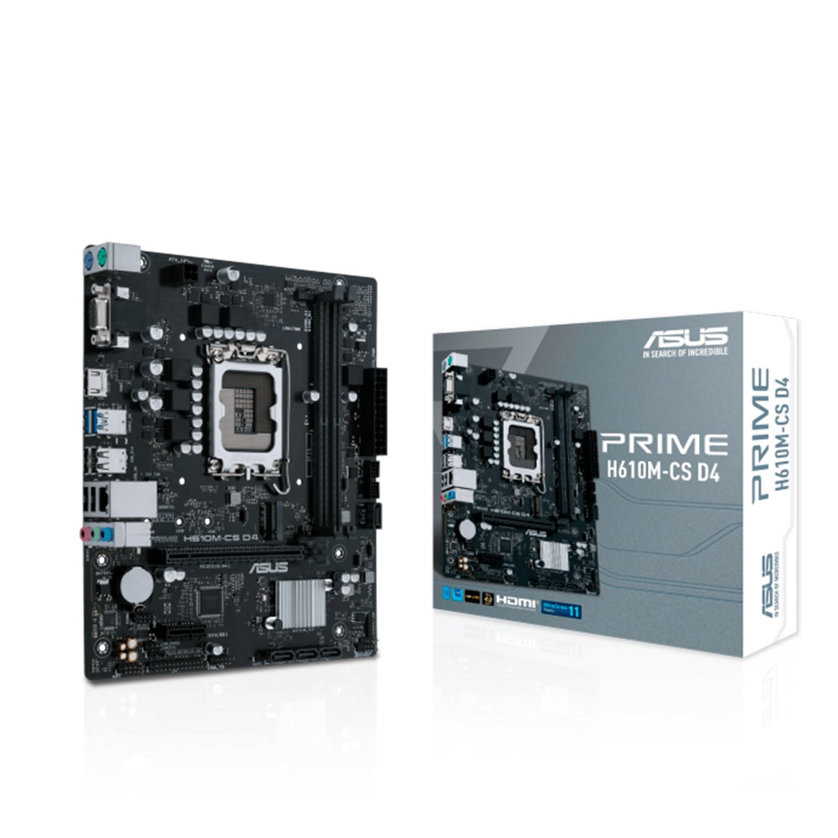 Placa Mãe Asus Prime Intel H610MCS LGA1700 Micro-ATX DDR4 - lojaibyte